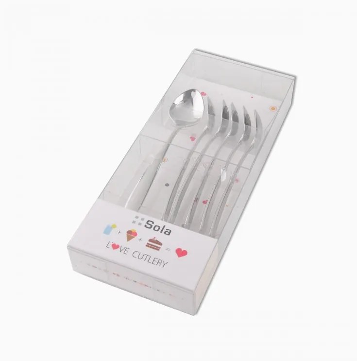 Sola - Zmrzlinové lžičky se srdíčkem 6 ks set – Love Cutlery (116604)