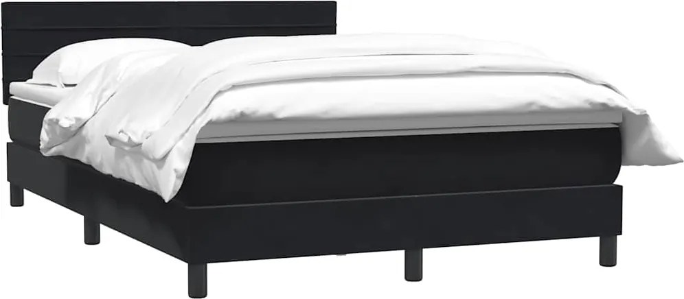 Box spring postel s matrací černá 160x210 cm samet 3316313