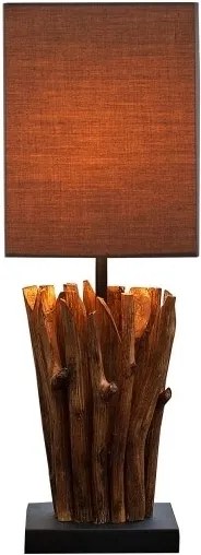 Výprodej Stolní lampa Ria naplavené dřevo šedohnědá