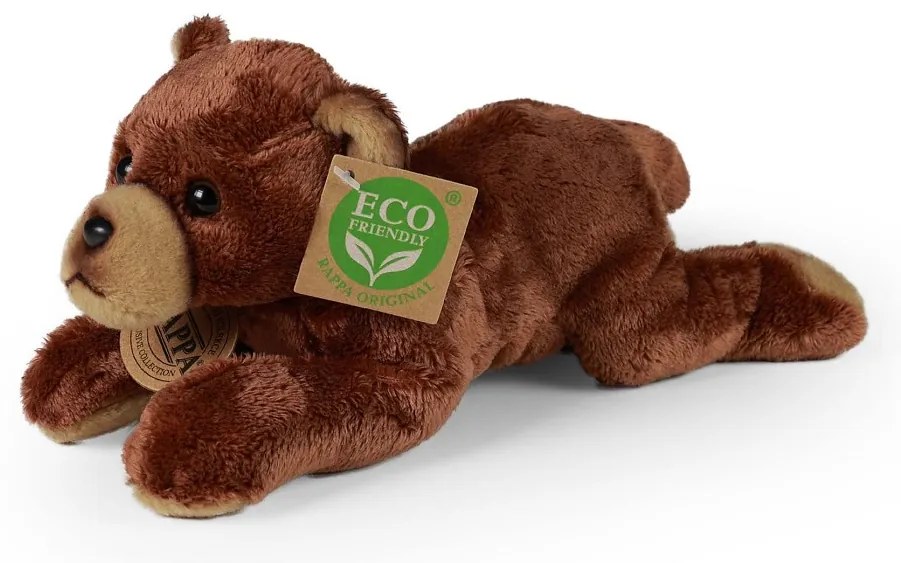 Rappa Plyšový medvěd ležící 18 cm ECO-FRIENDLY