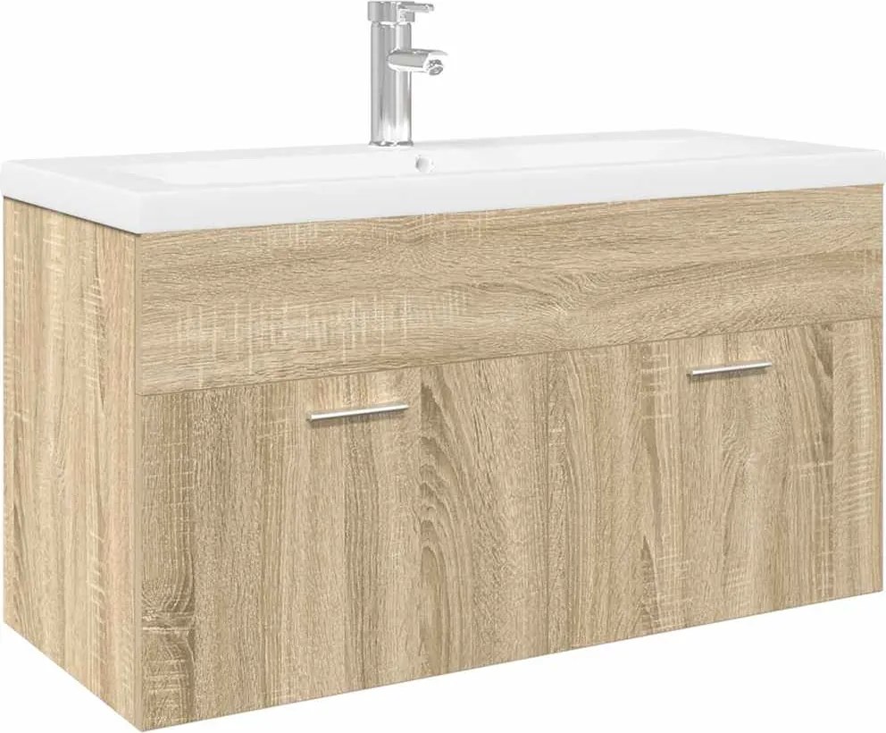 Koupelnová skříňka se zápustným umyvadlem dub sonoma 3325016