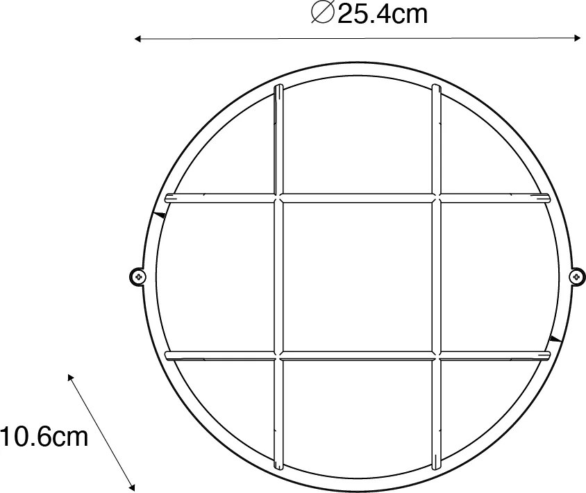 Průmyslová venkovní nástěnná lampa tmavě šedá IP44 - Hanneke