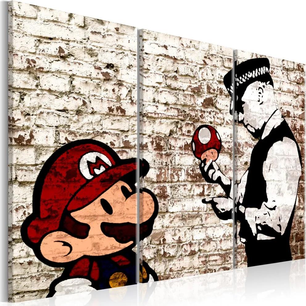 Obraz na plátně Bimago - Mario Bros: Torn Wall 120x80 cm