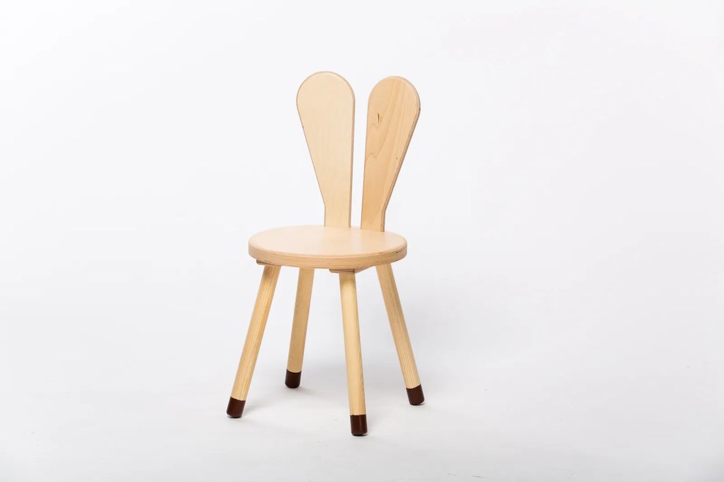 dětská židle ZAJÍC - přírodní židle: bez podsedáku