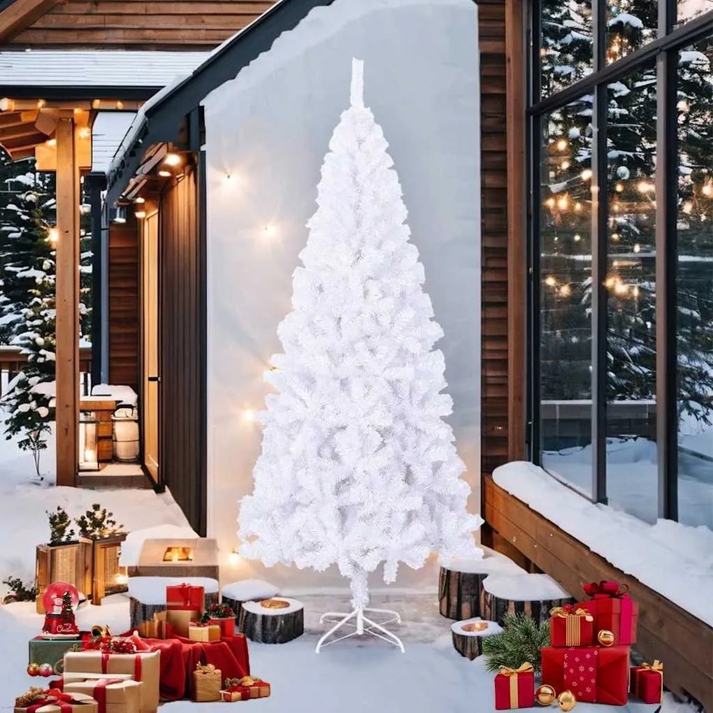 Umělý vánoční strom L 240 cm bílý 244193