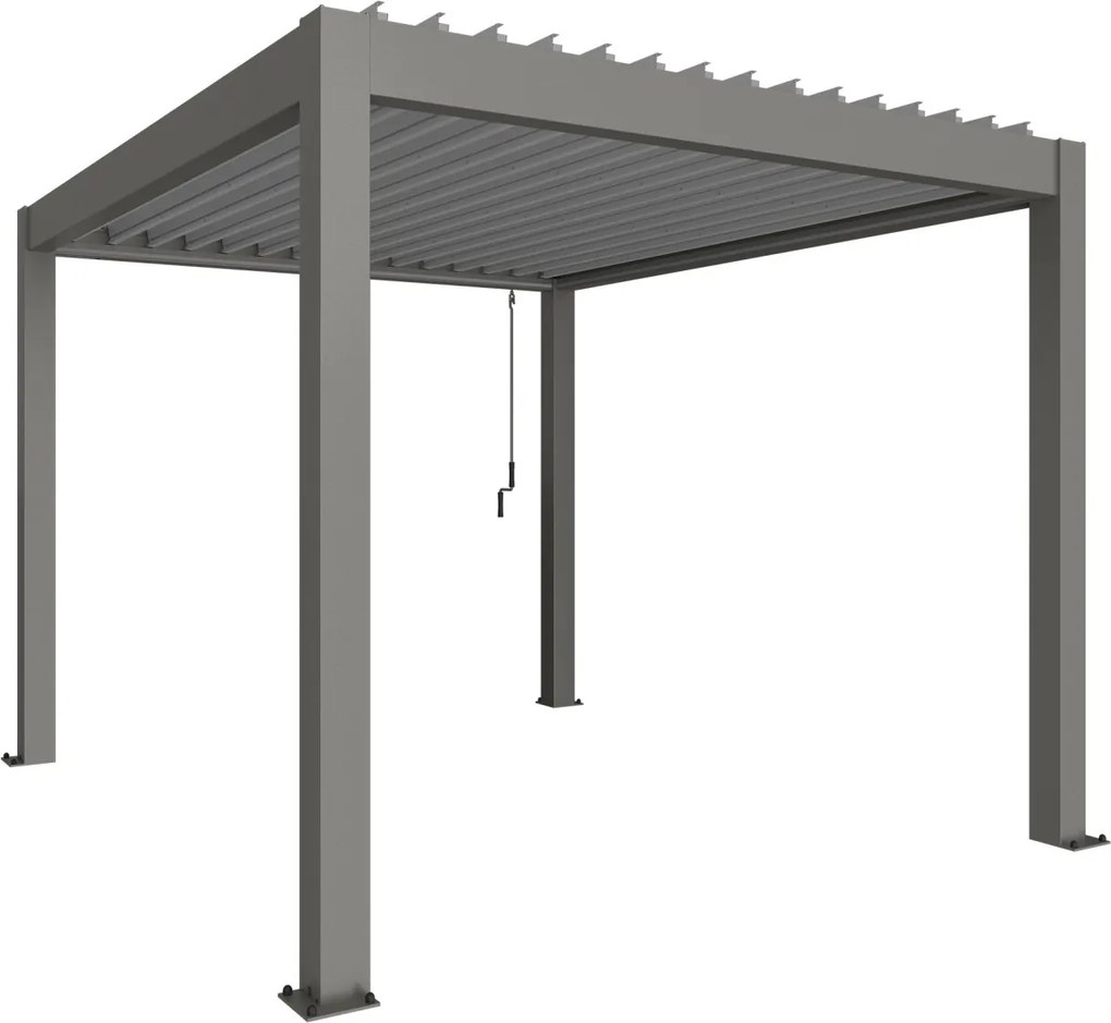 Biohort Pergola 3,5 x 3 křemenově šedá/stříbrná 367,5 x 312 cm