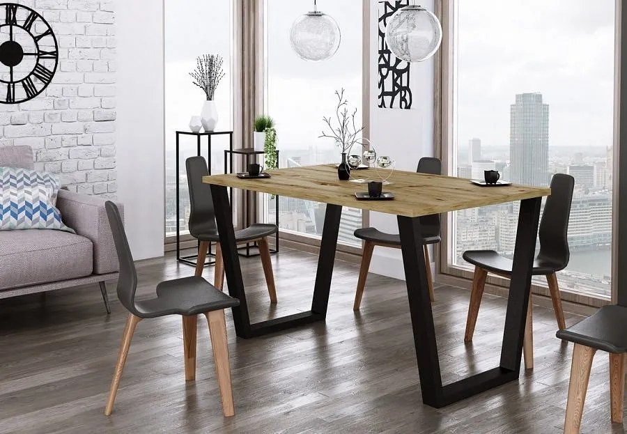 Casarredo - Komfort nábytek Jídelní stůl KAISARA 138x90 cm, černá/artisan