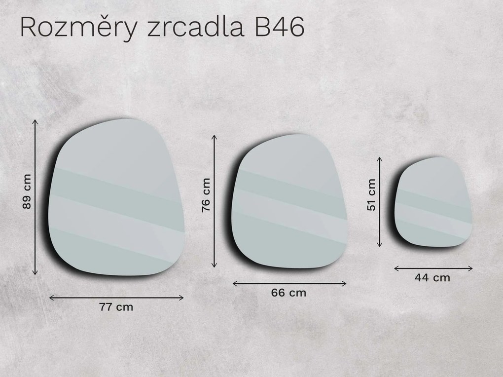 Modré zrcadlo Base B46 44×51