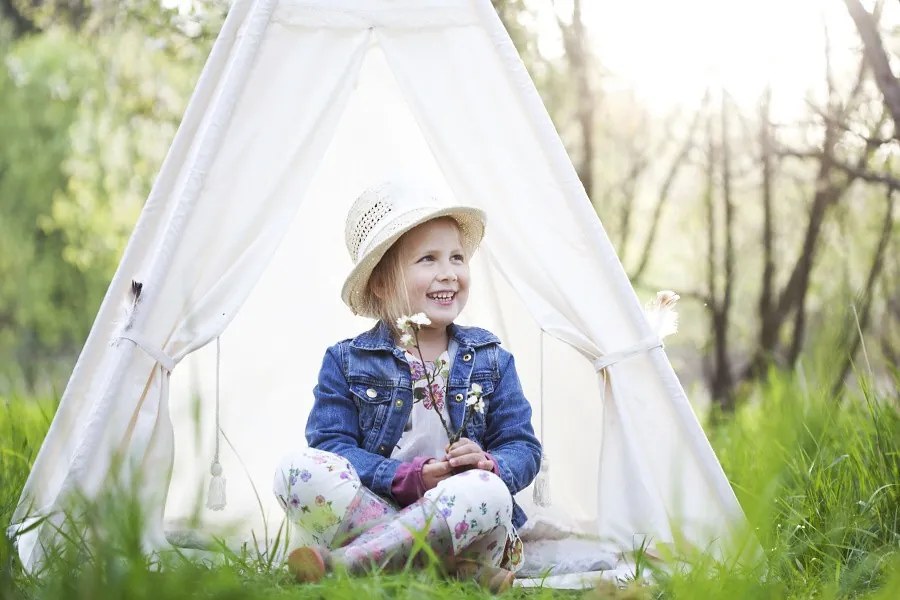 Vigvam design Nature Teepee pro holčičky - PĚTIÚHELNÍKOVÉ BEZ DOPLŇKŮ