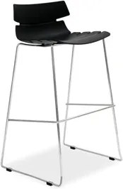Barová židle FERRO H-2 chrom/černá