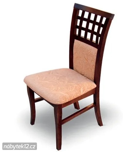Čalouněná jídelní židle Randi, masiv buku, ořech tmavý