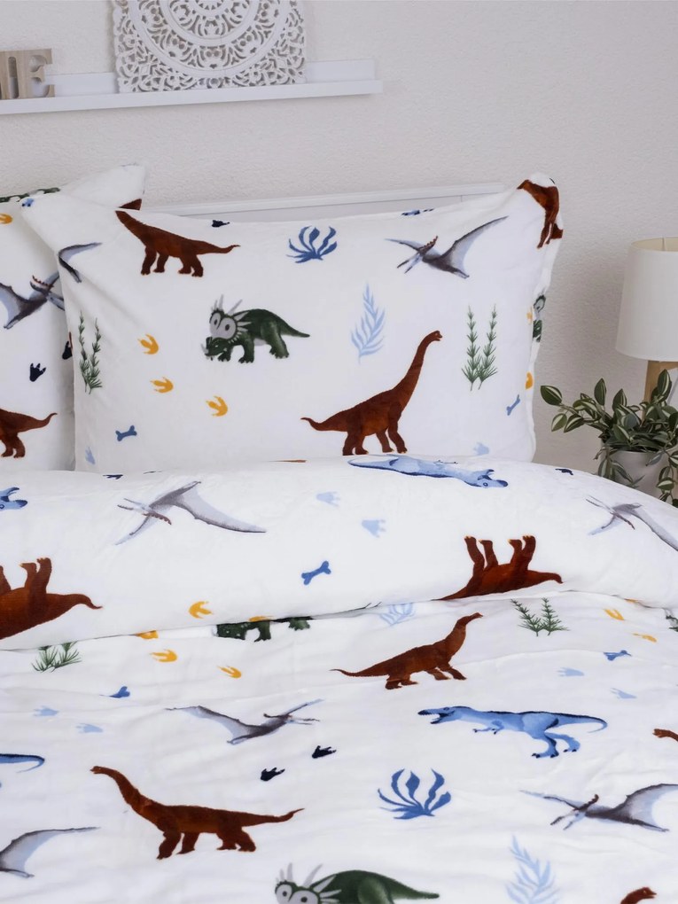MK Lůžkoviny Mikroplyšové povlečení Exclusive – Dinosauři 140 × 200 cm, 70 x 90 cm
