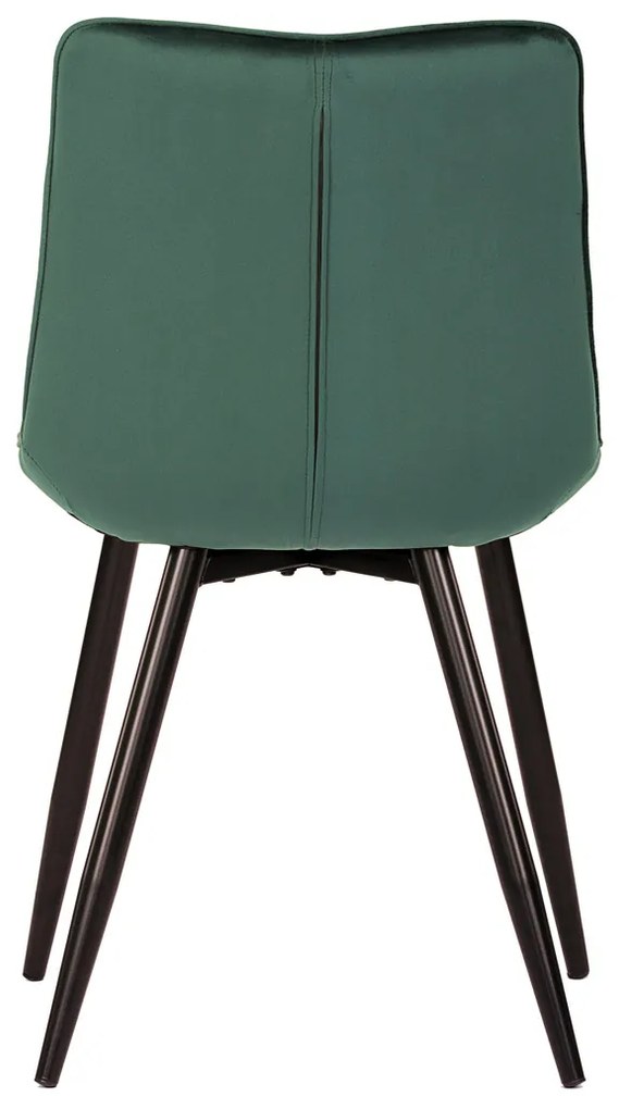 Jídelní židle CT-384 GRN4 sametová látka zelená, kov černý lak mat