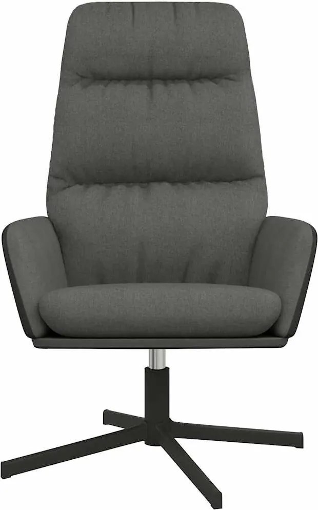 Relaxační křeslo tmavě šedé textil 341149