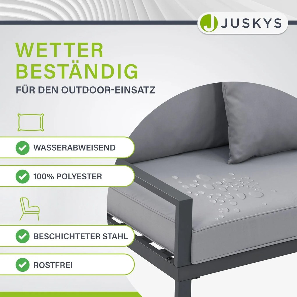 Juskys Zahradní sedací souprava St. Tropez pro 4 osoby Barva: Bílá