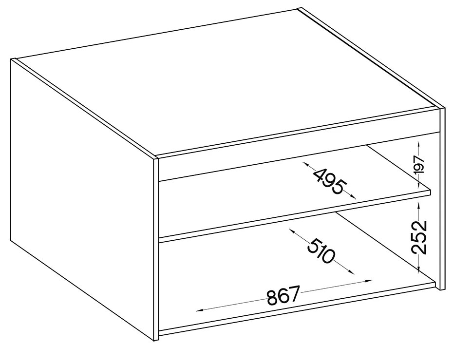 Šatní skříň ELENA 2D 1L + zrcadlo + nástavec | 89,7 cm | bílá
