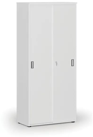 Skříň se zasouvacími dveřmi PRIMO WHITE, 1781 x 800 x 420 mm, bílá
