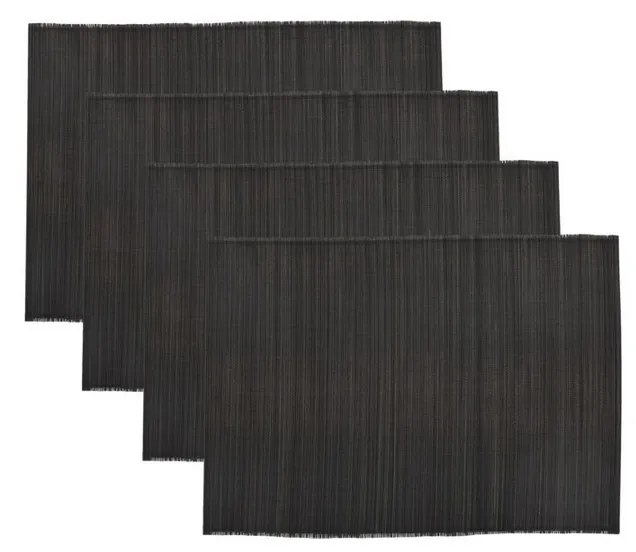 Prostírání Bamboo Mat Black - set 4 ks House Doctor