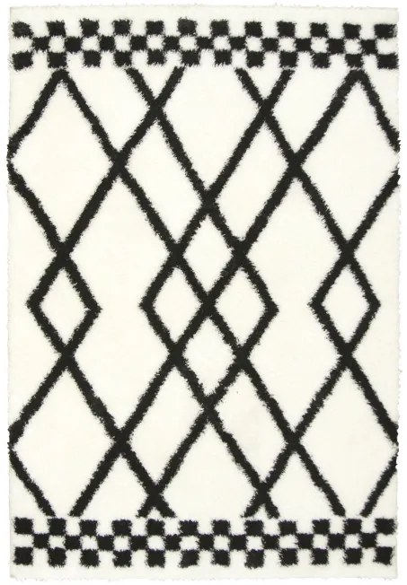 Koberec Boho 656 Romby krémový / černý