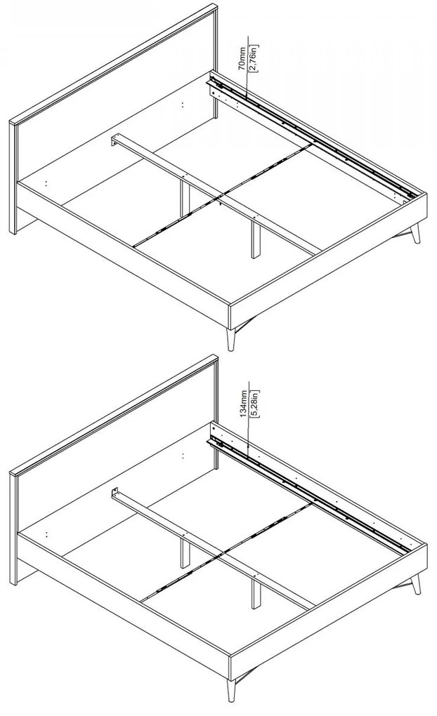 Tvilum Postel Rain 180x200 jackson hickory