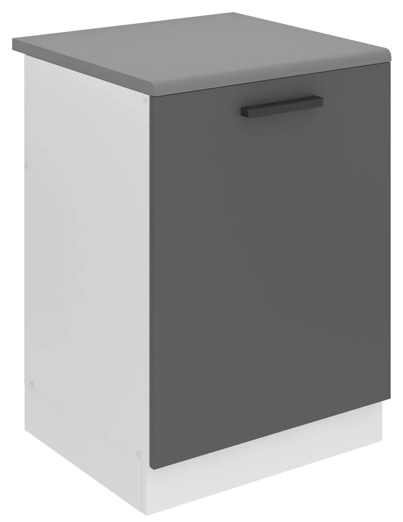 Kuchyňská skříňka Belini Premium Full Version dřezová 60 cm šedý mat s pracovní deskou