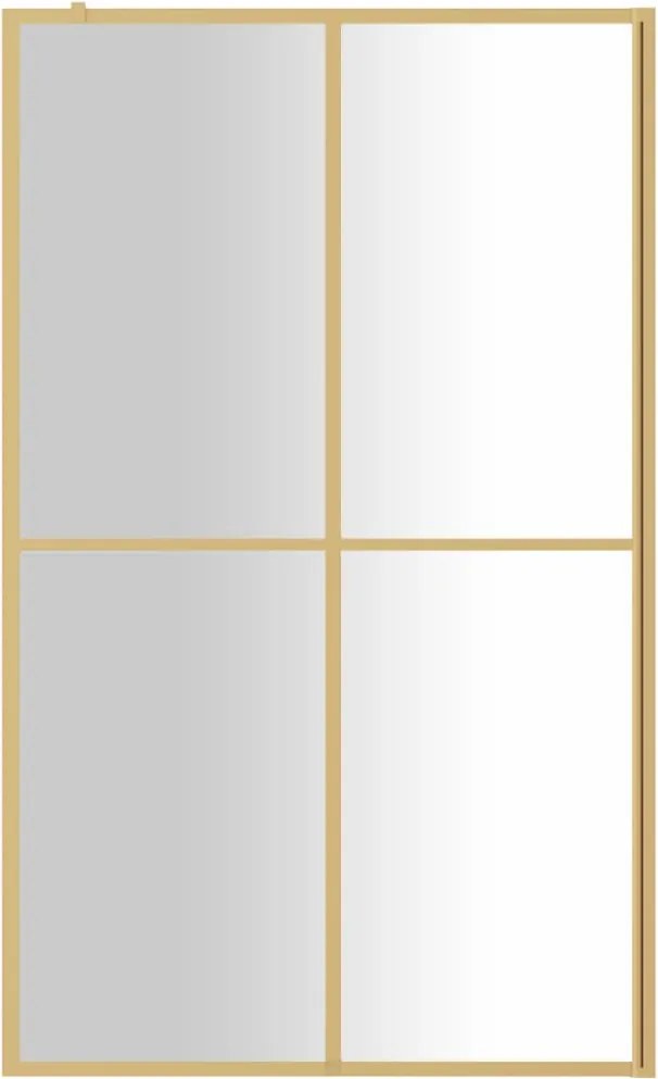 Zástěna do průchozí sprchy čiré ESG sklo zlatá 118 x 195 cm 154949