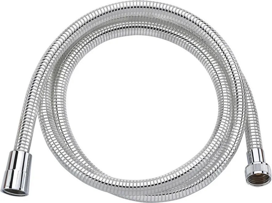 Aqualine Aqualine, LASER plastová sprchová hadice, hladká, 150cm, chrom/bílá, 11150