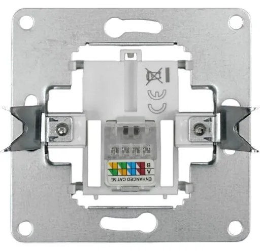 Elhard Datová zásuvka Vera RJ45, matná, bílá VZ2121W