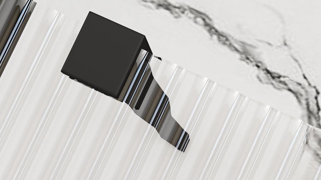 Bezrámová sprchová zástěna REA AERO INTIMO 100 cm, černá
