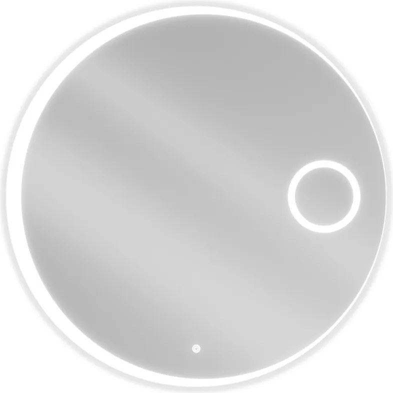 Mexen Ella, LED koupelnové zrcadlo s podsvícením a kosmetickým zrcátkem 90x90 cm, 6000K, ochrana proti zamlžování, 9811-090-090-611-00