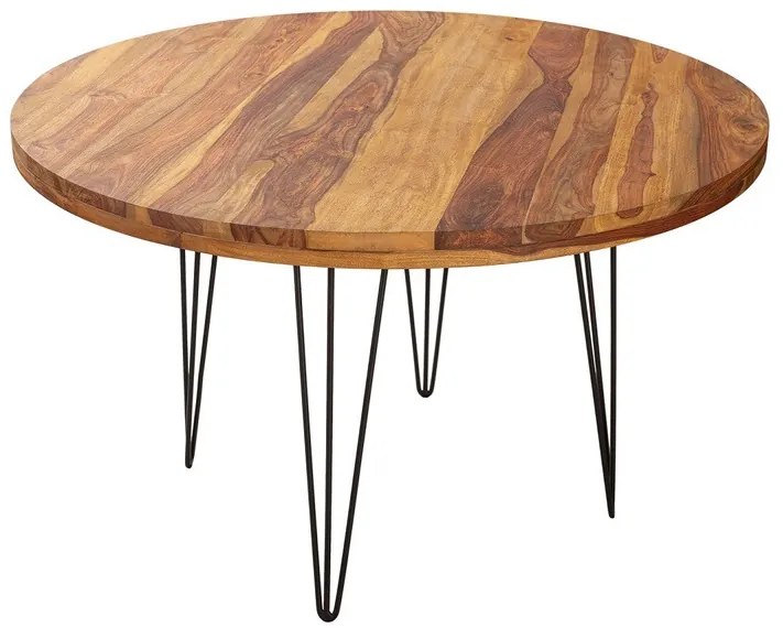 Designový kulatý jídelní stůl Elegant 120 cm Sheesham