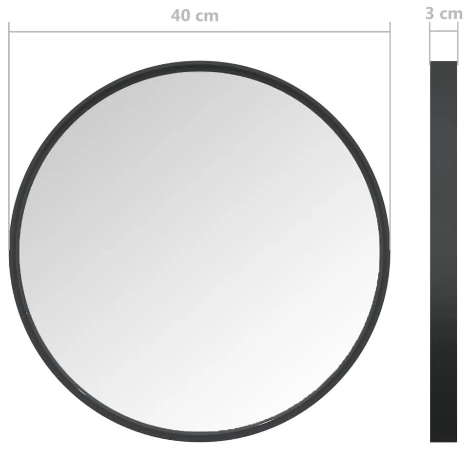 Nástěnné zrcadlo černé 40 cm - Default Title