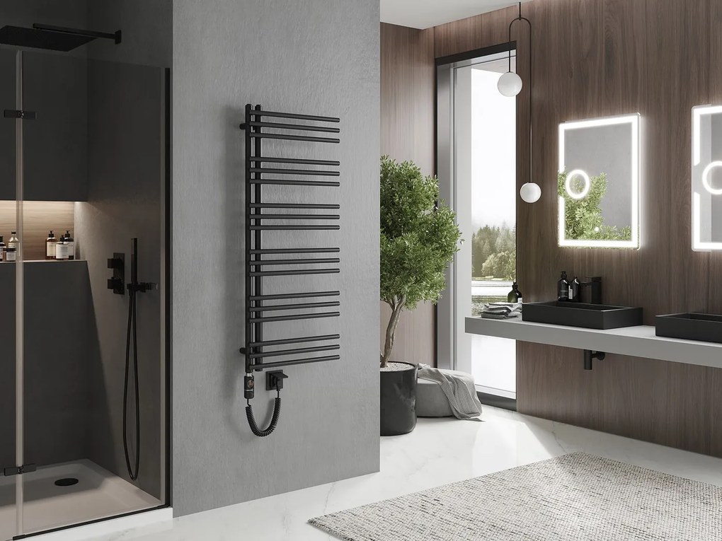 Mexen Neptun, elektrické topné těleso 1200 x 500 mm, 600 W, černá, W101-1200-500-2600-70