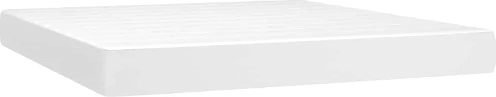 Box spring postel s matrací bílá 180x200 cm umělá kůže 3130794