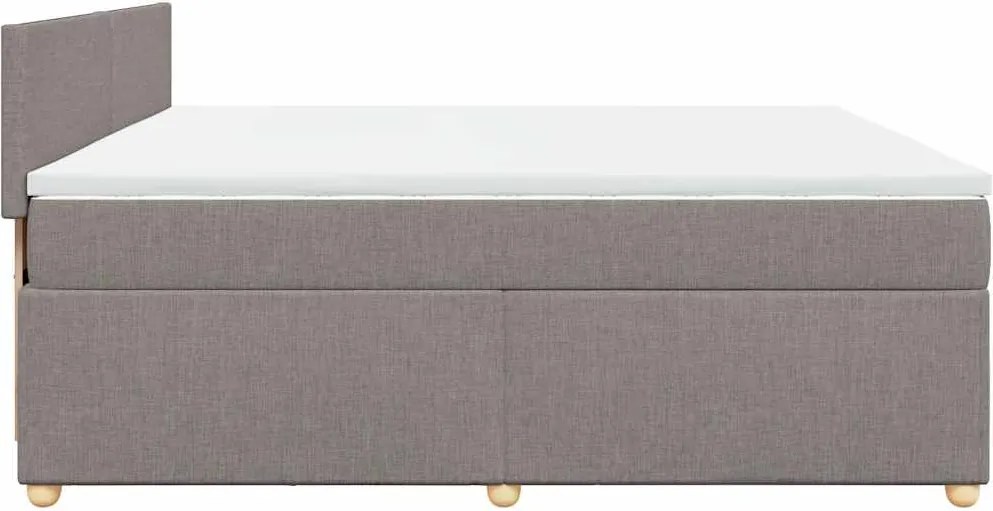 Box spring postel s matrací taupe 200x200 cm textil 3289084