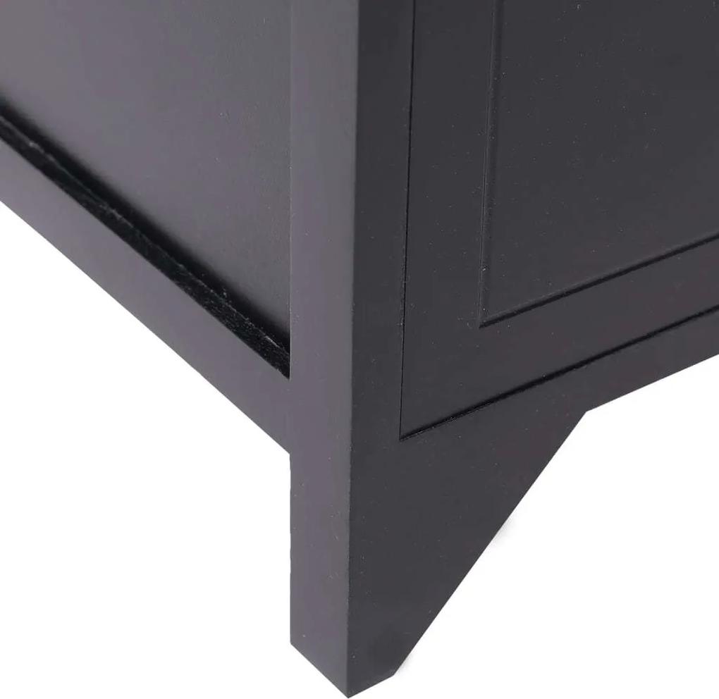 vidaXL Odkládací skříňka 6 zásuvek 60x30x75 cm masivní pavlovnie [284098] Barva: Černá