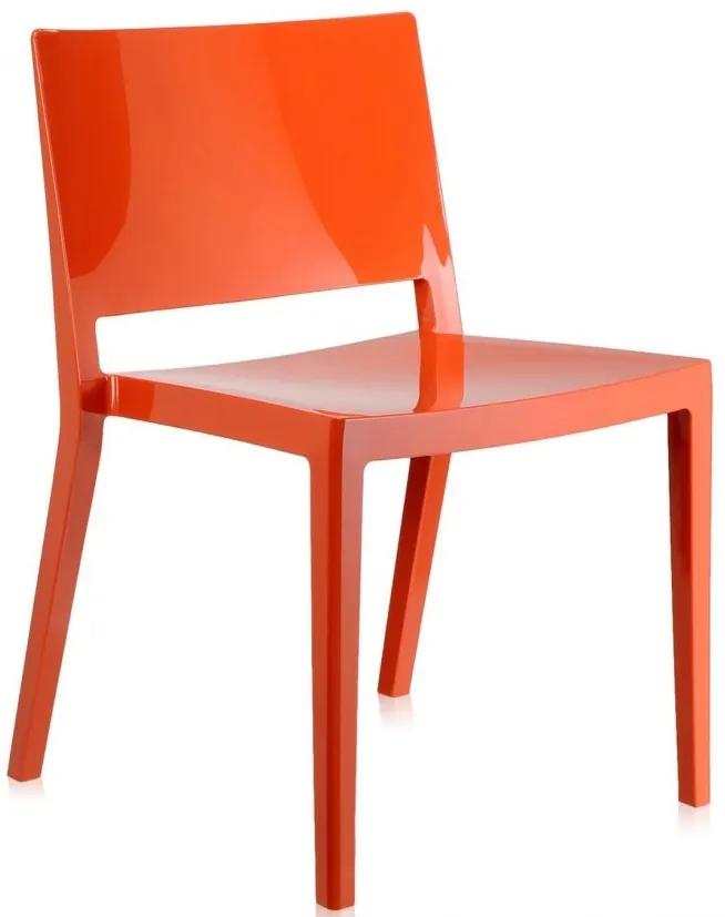 Kartell - Židle Lizz Lesk, oranžová