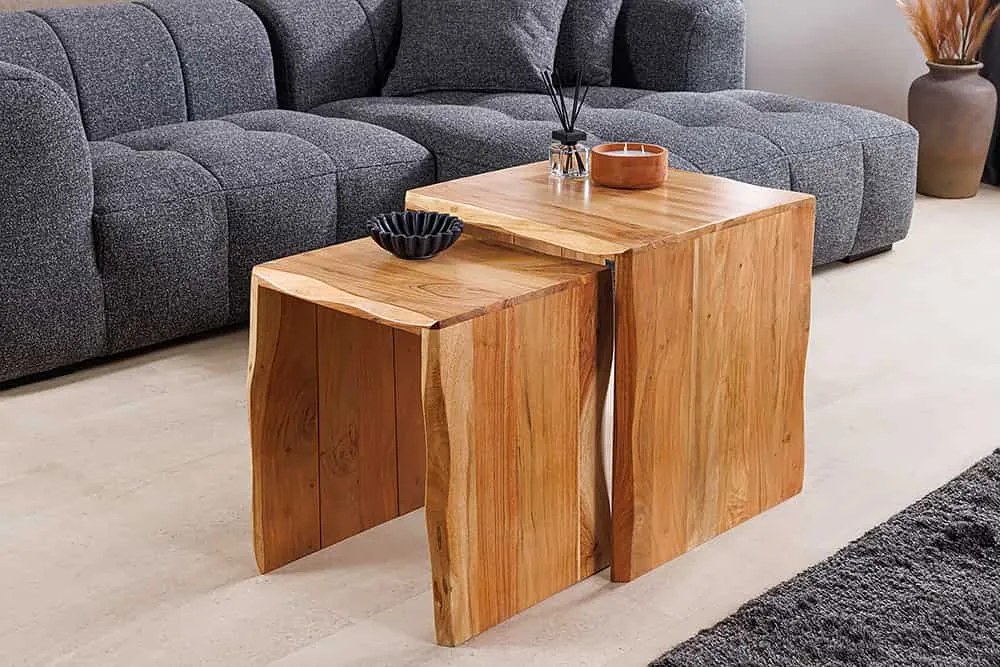 Sada odkládacích stolků Massive 55 cm akácie