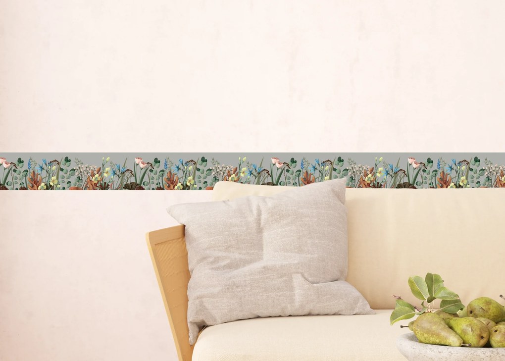 Samolepící bordura na zeď Zelená Zahrada | 5 m x 13.8 cm | DWB8405