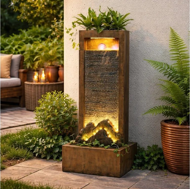 Zahradní fontána BestBerg EF-25 / polyresin / 47 x 26 x 127 cm