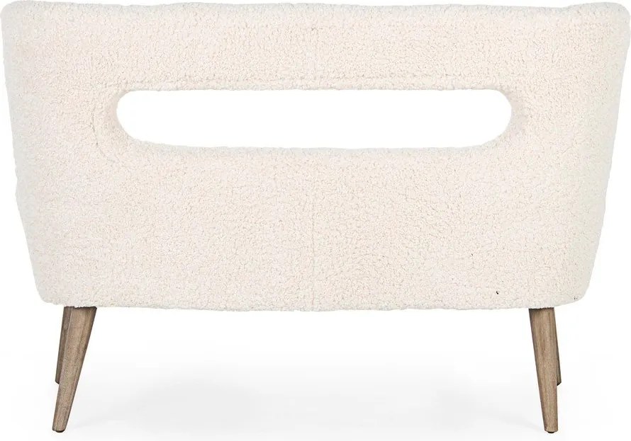 Krémová pohovka z umělé kožešiny 115 cm Cortina – Bizzotto
