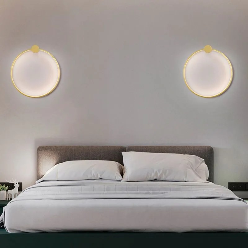 Toolight Toolight, LED nástěnné svítidlo 40cm 17W APP1387-CW, zlatá lesklá, OSW-00911