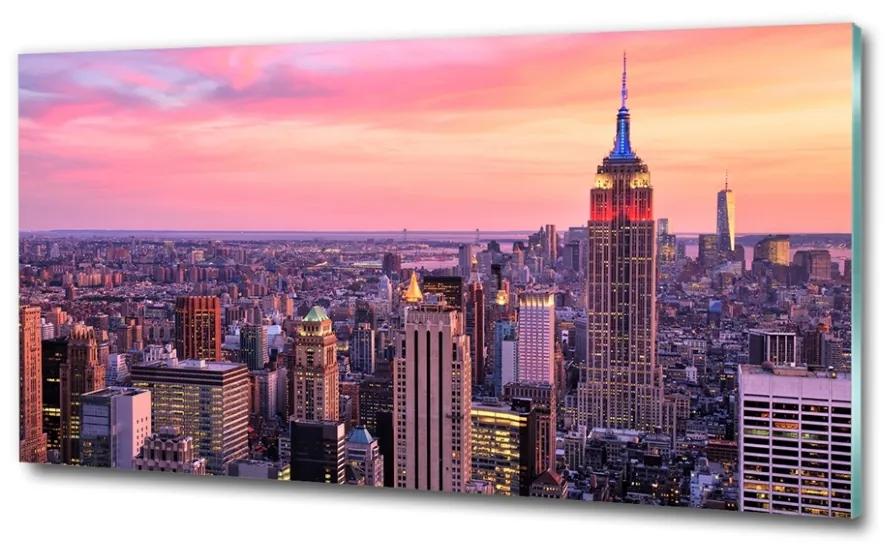 Wallmuralia Foto obraz skleněný horizontální New York západ 100x50