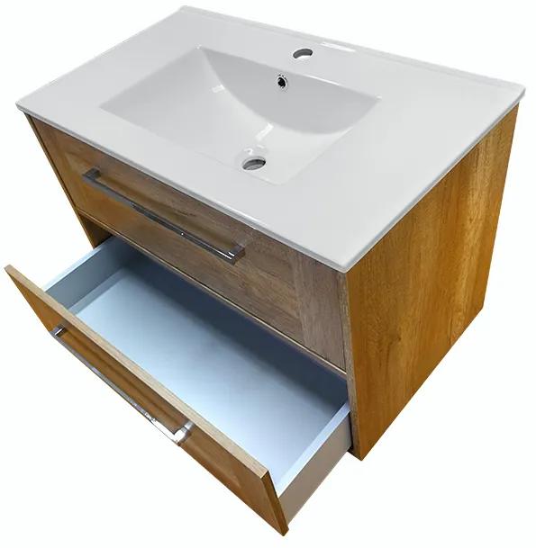 BPS-koupelny Koupelnová skříňka s keramickým umyvadlem Venis 80