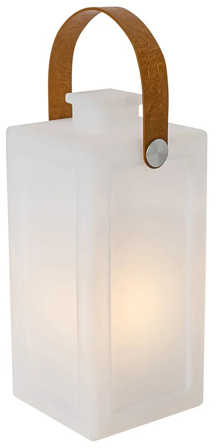 Moderní stolní lampa s efektem bílého plamene dobíjecí IP44 - Stard