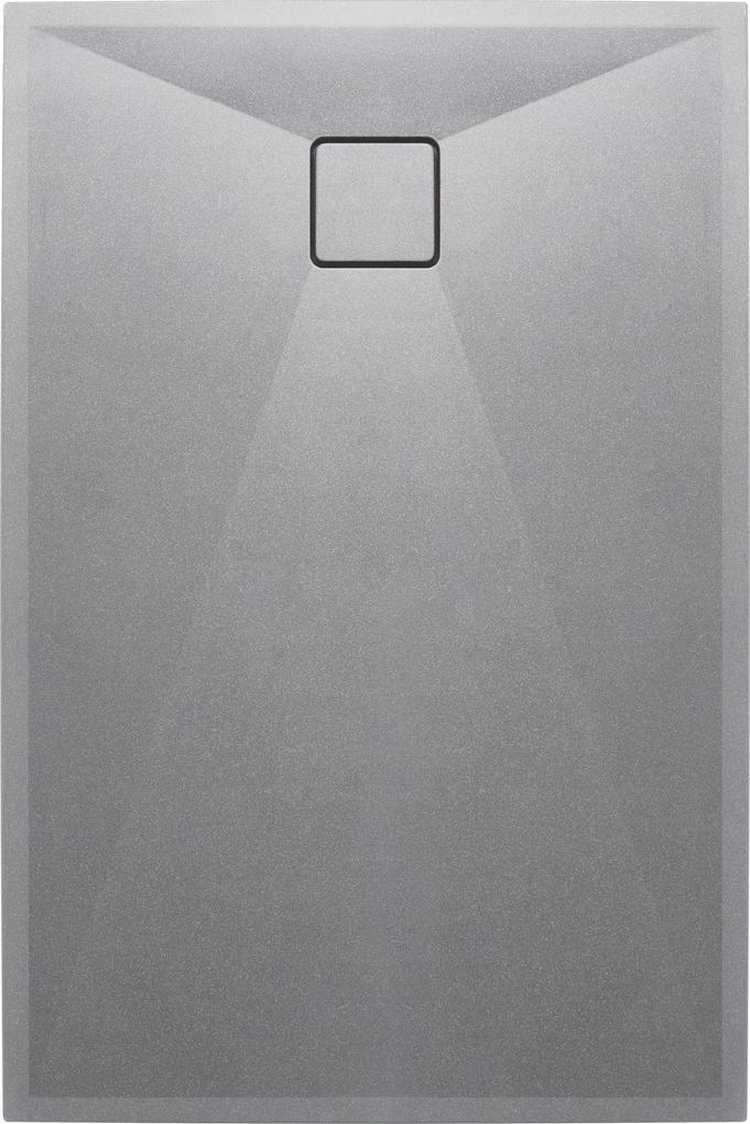 Deante Correo, obdélníková granitová sprchová vanička 100x90x3, 5 cm, šedá, KQR_S45B
