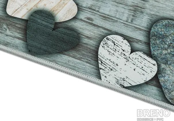Breno Kusový koberec LUNA 105 grey, 60x180 cm, Šedá/Vícebarevné
