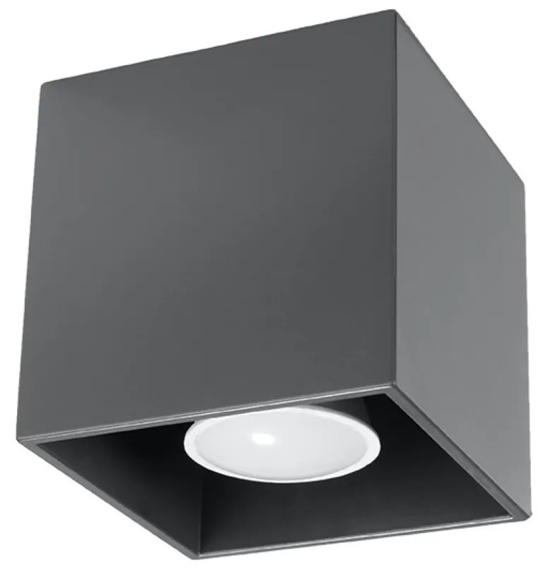 Sollux Lighting Stropní lampa QUAD 1 antracitová