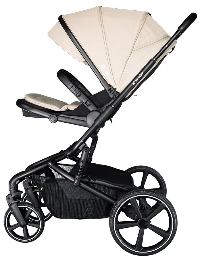 Kombinovaný kočárek k s velkými koly 2v1 X-lander Cruiser 2.0 Cool Beige 2025