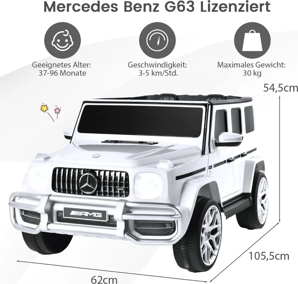 Costway Elektrické auto Mercedes Benz pro děti Elektrické dětské auto s hudbou